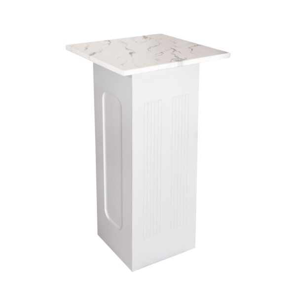 Mystic white high table - Boogaloo Event Rentals